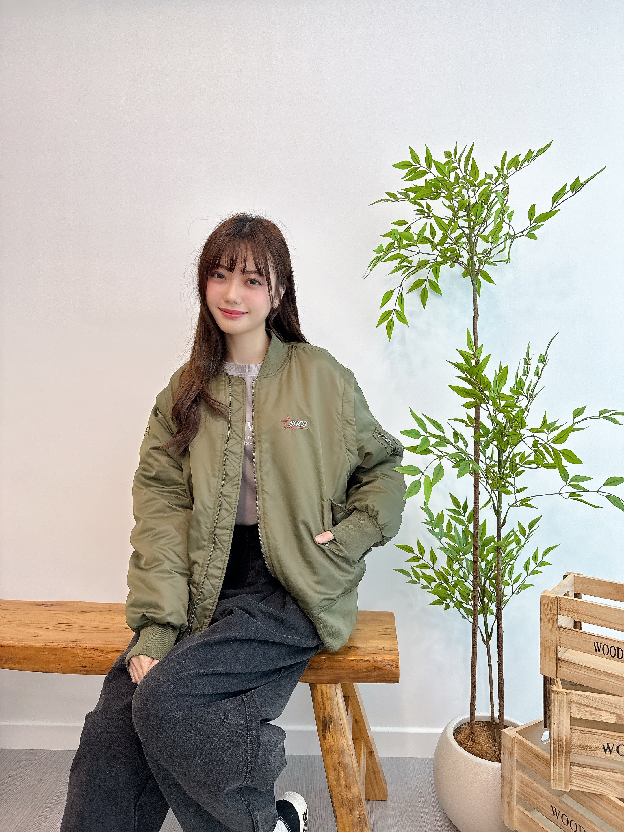 2411094 SC 2-way MA-1 Jacket - Green – Jolie Femme Fashion Store